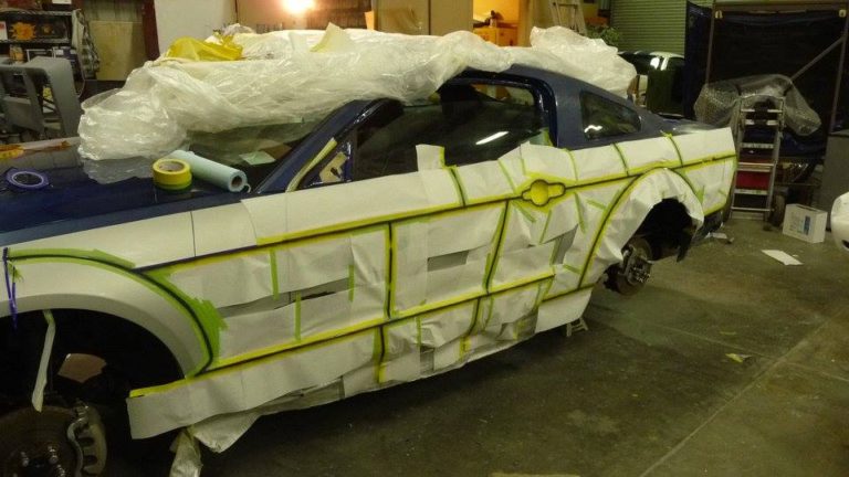 Custom Paint on Ford GT Mustang Prepping for Panels | Bodys By Boyd ...